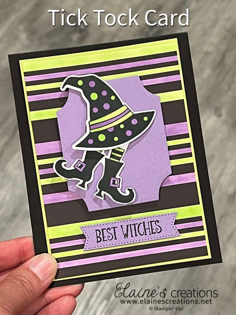 Tick Tock Witch Legs Card | Sweet Stampin' | Elaine Schader ...