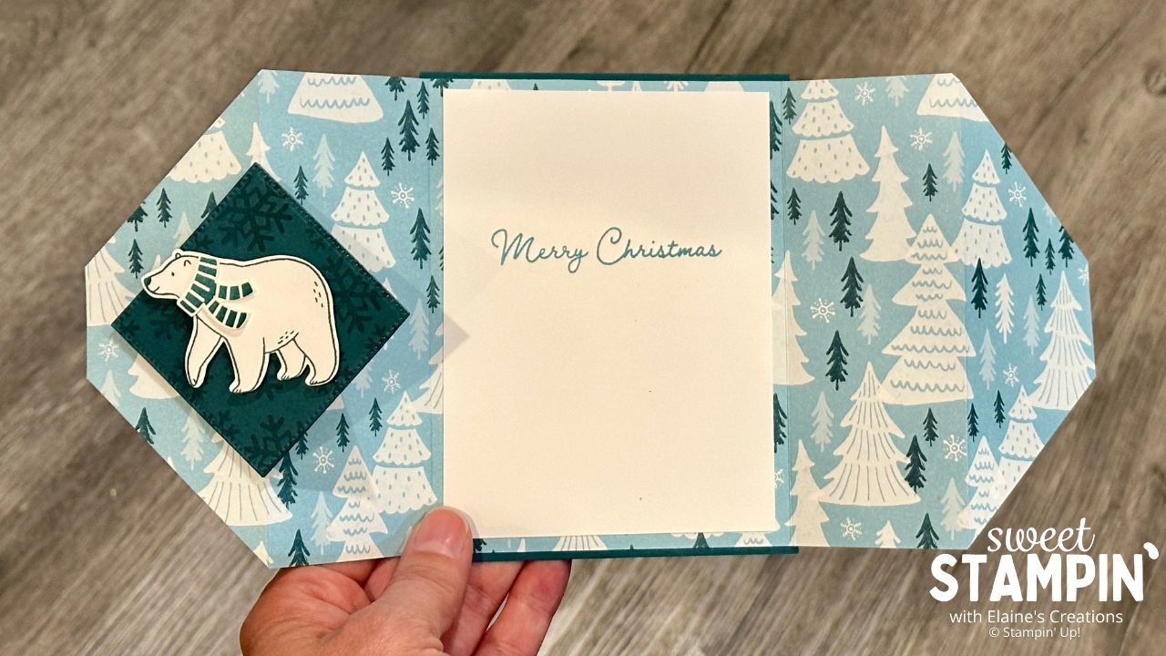 Diagonal Double Gatefold Card | Sweet Stampin' | Elaine Schader ...